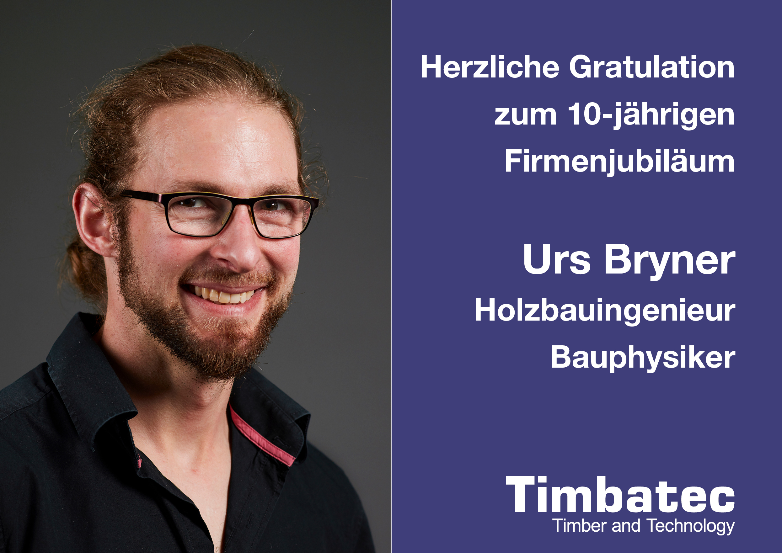 Gratulation an Urs Bryner zum Firmenjubiläum - Timbatec ...